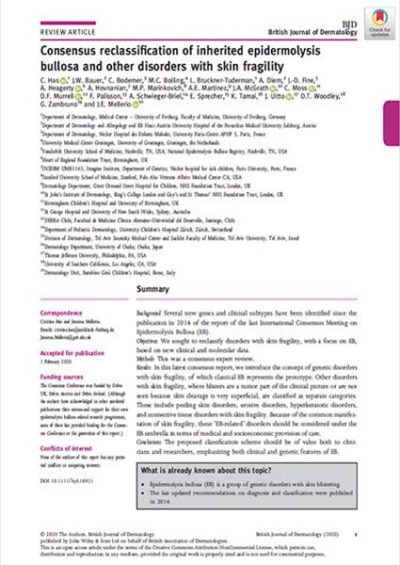Informativos sobre epidermólise bolhosa, | DEBRA Brasil
